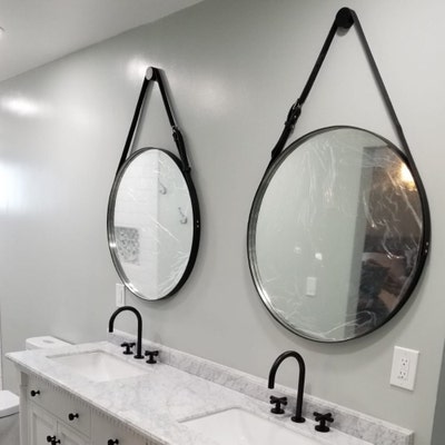 NOBI Strapped 28 LARGE Mirror Adnet Jamie Young Style Captain's Mirror ...