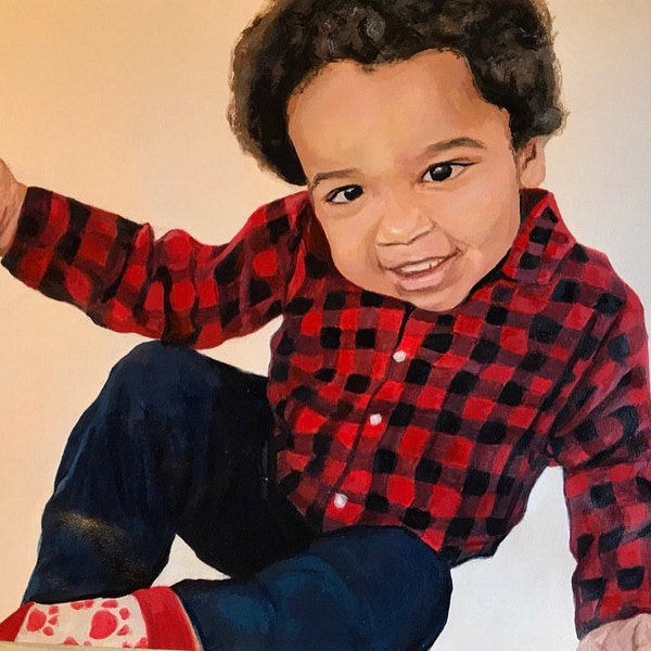 Custom Painting, Personalised Portrait From Photograph, Custom Painting ...