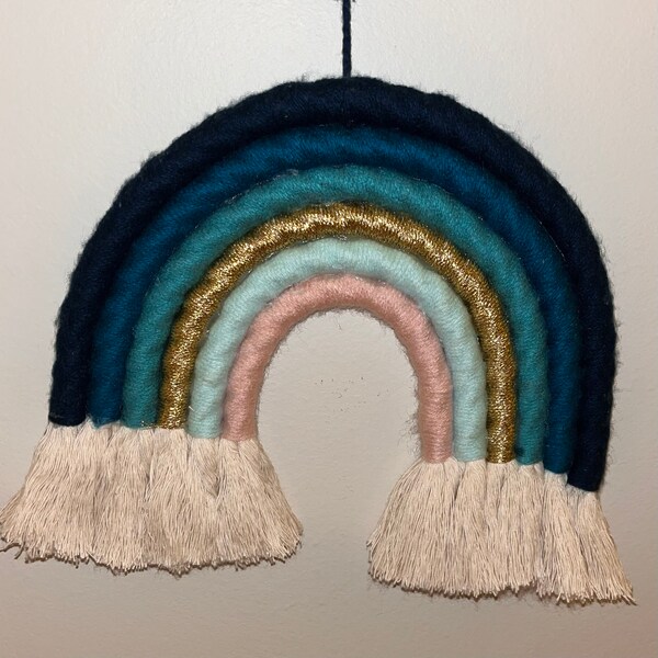 PASTEL RAINBOW Macrame Rainbow, Fibre Art, Rope Rainbow, Wall Hanging ...