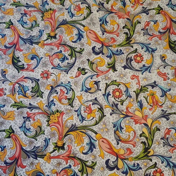 From Italy 2 Sheets Italian Fruit and Floral Florentine Print Paper ...
