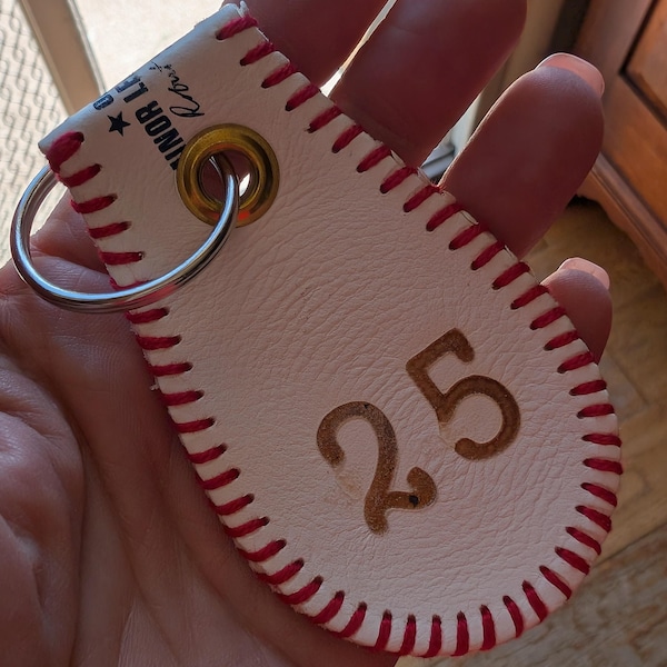 Personalized Hand Made Baseball Key Chain - Made From Professional ...