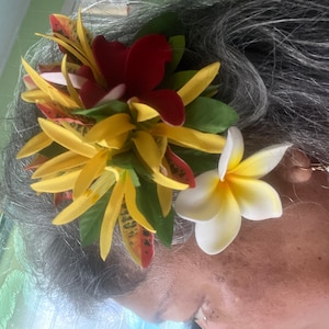 Polynesian Headdress Lei Po'o Premium Tahitian Flower Crown for Ahuroa ...
