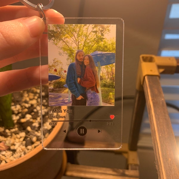 Personalized Song Keychain | Custom Photo Music Keychain | Personalized ...