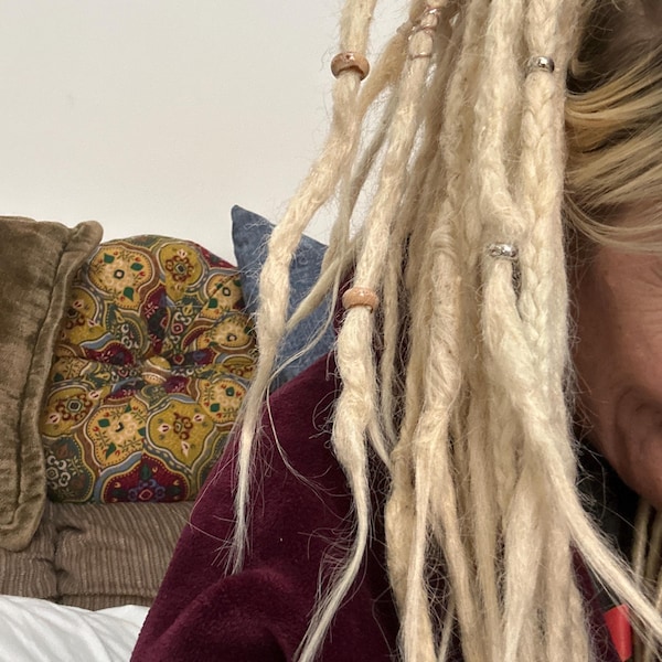 Knotty Textured SE Dreads and Braids, Lightest Blonde, Golden, Brown or ...