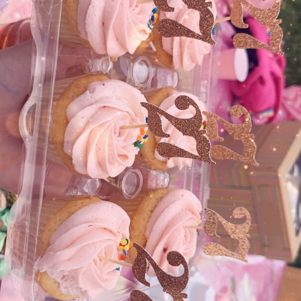Number 27 Cupcake Toppers, Twenty Seven Food Picks, 27th Birthday ...