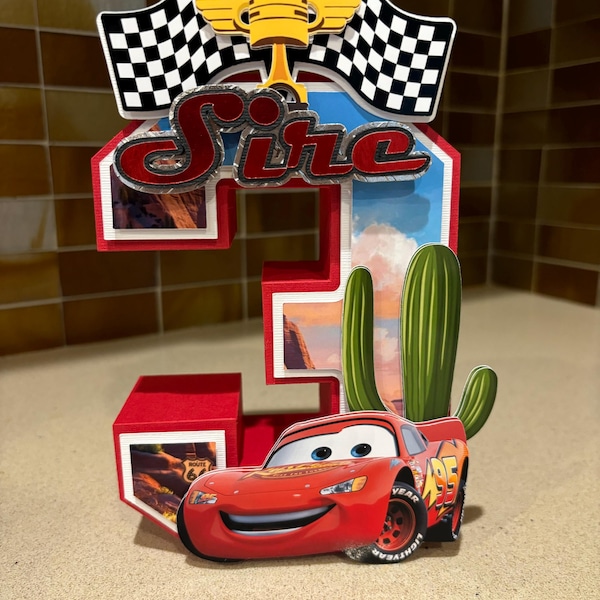 Cars 3D Letters/numbers Mcqueen 3D Letters/numbers Cars Party - Etsy
