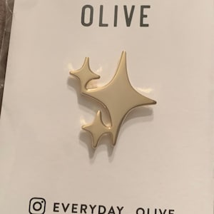 Sparkle Enamel Lapel Pin // Gold / Sparkle Emoji / Stars / - Etsy