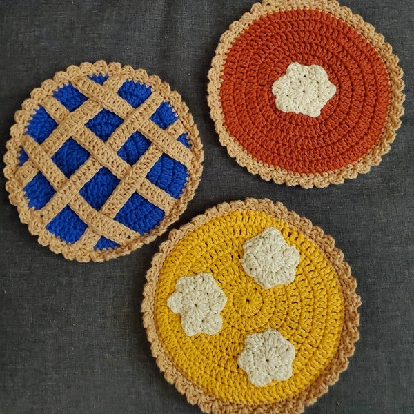 Pie Pot Holder Crochet Pattern PDF in English With US Crochet Terms ...