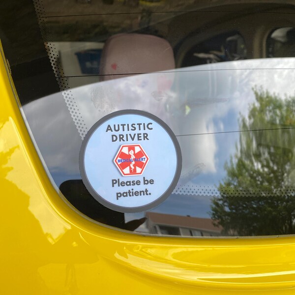 2 Pack AUTISTIC DRIVER Safety Decal - Etsy