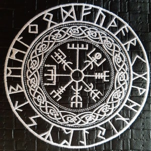 Viking Compass Embroidery Design 5 Sizes VEGVISIR Machine Embroidery ...