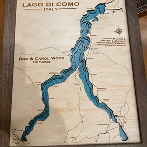 Washburn Lake Custom Wood Map Lake House Decor Lake Map - Etsy