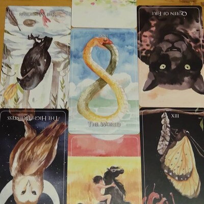 Glimmer Enlightenment Cards-asian Style Mythology 36 Cards Oracle Deck ...