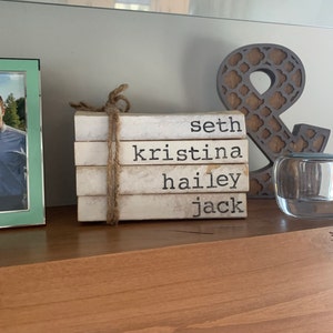 Stamped Book Stack Personalized Custom Bookset | Etsy