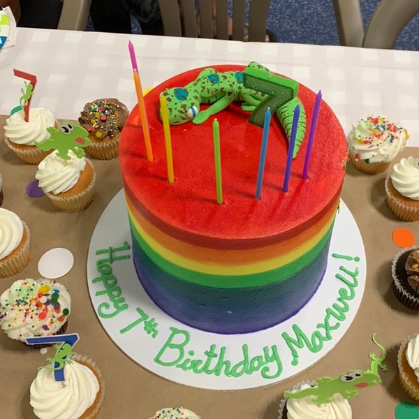 Fondant Gecko Lizard Reptile Cake Topper - Etsy