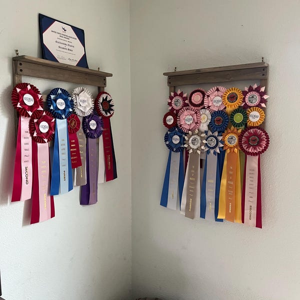 Wooden Award Display Racks: 24" for Dog Agility, Dog Sports, Equestrian ...