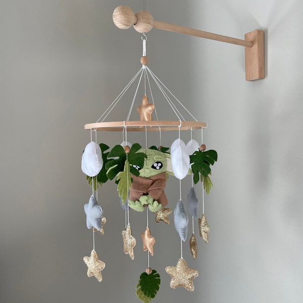 Green Baby Alien Nursery Felt Crib Mobile - Etsy