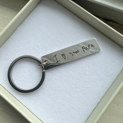 Actual Handwriting Keychain Custom Personalized Keychain for - Etsy