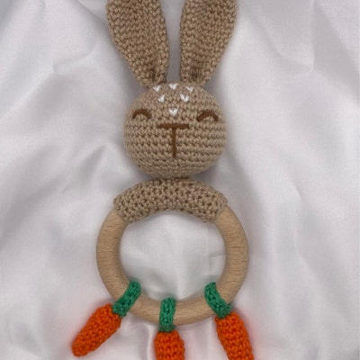 CROCHET PATTERN Rupert the Rabbit Crochet Amigurumi Bunny Rattle ...