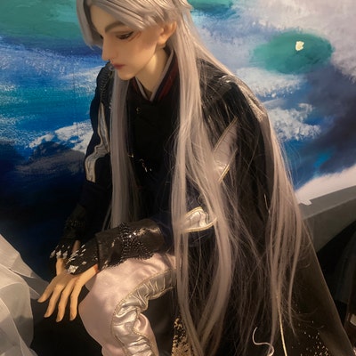 1/3 1/4 1/6 BJD Wigmixed White Brown With Ponytails Hairfor - Etsy