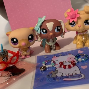 Littlest Pet Shop Clothes LPS Accessories 6 Custom Collars PETS NOT ...