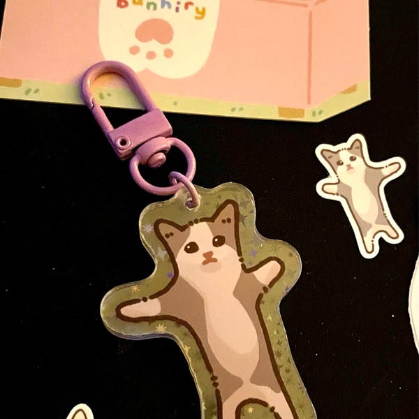 Cat Meme Keychains | Funny Cute Gifts for Kitty Lovers - Etsy