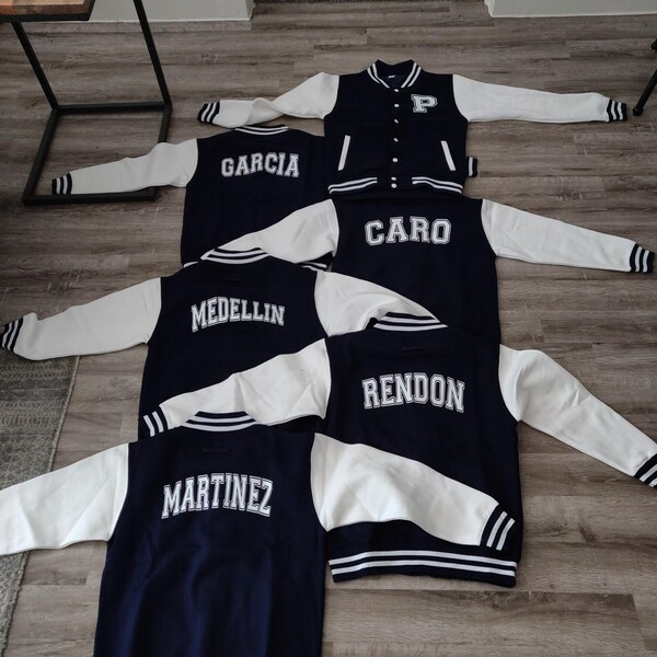 Personalized Initial and Name Varsity Jacket, Letterman Jacket - Etsy