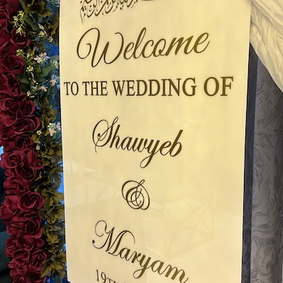 Personalised Islamic Nikah Ceremony Wedding Mirror Stickers and We ...