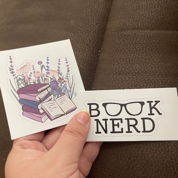 Sunglasses Book Nerd Stickers, Funny Reading Stickers for Tumblers and ...