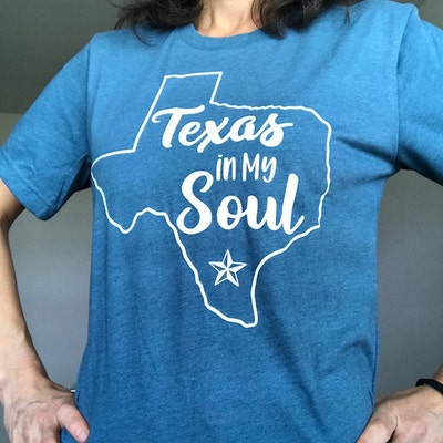 Texas in My Soul Shirt, Texas State Shirt, Texas Map Shirt, Custom ...