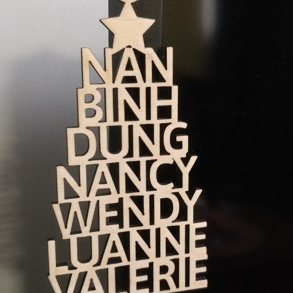 Laser Cut Wooden Names, Customized Wood Place Cards, Wedding Names ...