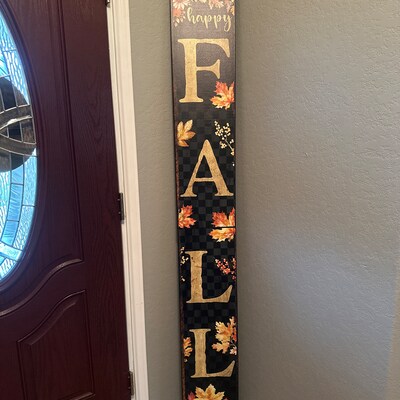 36in Fall Porch Sign Front Porch Fall Welcome Sign With - Etsy