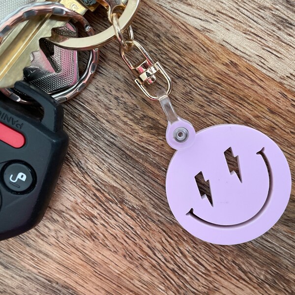 Smile Face Acrylic Keychain, Trendy Smile Bag Tag, Retro Keychain, Cute ...