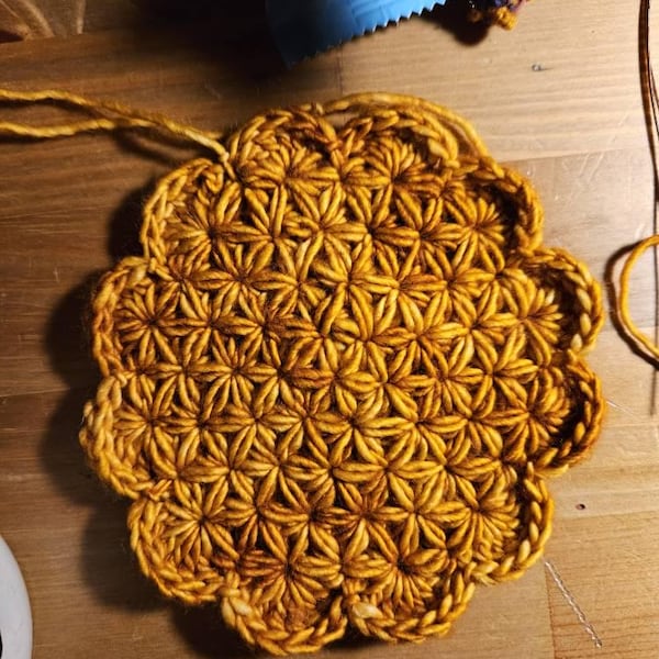 Farmhouse Crochet Trivet Pattern, Chunky Crochet Hot Pad, Kitchen ...