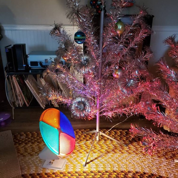 Vintage Penetray Refurbished Aluminum Christmas Tree Color Wheel 9 - Etsy