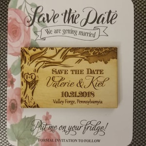 Tree Save the Date Magnet, Laser Cut, Paper Backing, Wedding Save-the ...