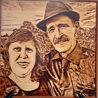 Personalized Just Custom Wood Burned Photo on Wood Country Art - Etsy