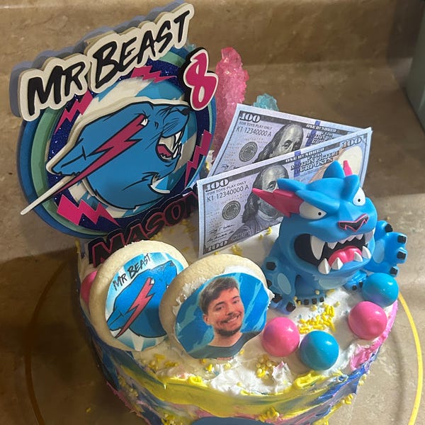 Mr.beast Cake Topper, Mr.beast Birthday, Mrbeast Cake Topper, - Etsy Canada