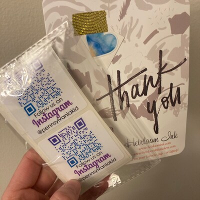 PERSONALIZED QR Code Labels Etsy Shop Packaging Stickers - Etsy