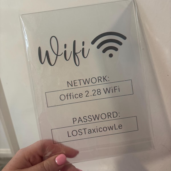 Custom Wifi Sign, Wifi QR Code Sign, Wifi Sign With Network and ...