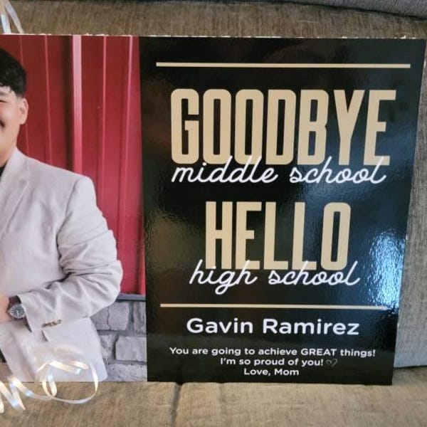 Middle School Graduation Yard Sign, Graduation Party Decor ...