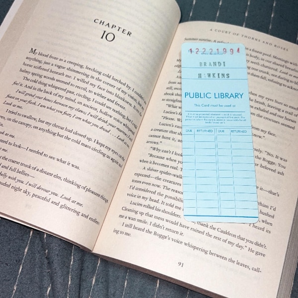 Personalised Old Fashioned Vintage Public Library Card Bookmark - Etsy