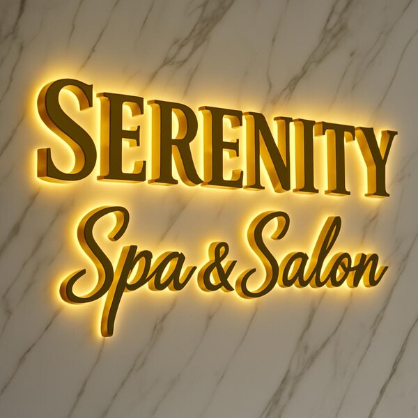 Storefront Signcustom Backlit Metal, 3D Business Sign, Illuminated ...