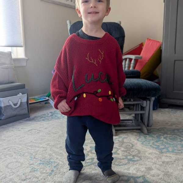 Personalized Christmas Sweater for Baby and Toddler, Baby Toddler ...
