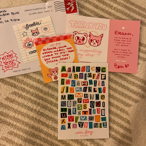 Ransom Note Letters Deco Sticker Sheet - Etsy