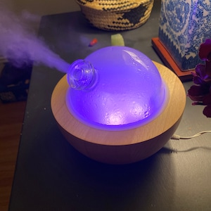 Willow Glass Dome & Wood Grain Diffuser Essential Oil - Etsy