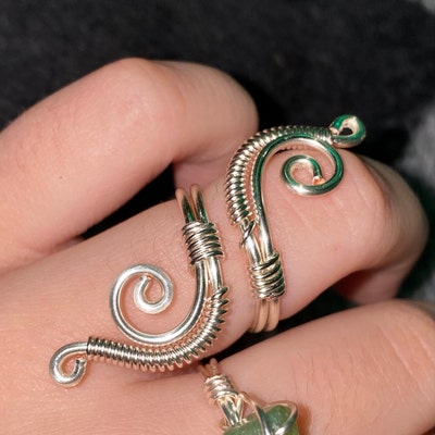 Adjustable Wire Ring, Wire Wrapped Ring, Silver Copper Gold Ring, Wire ...