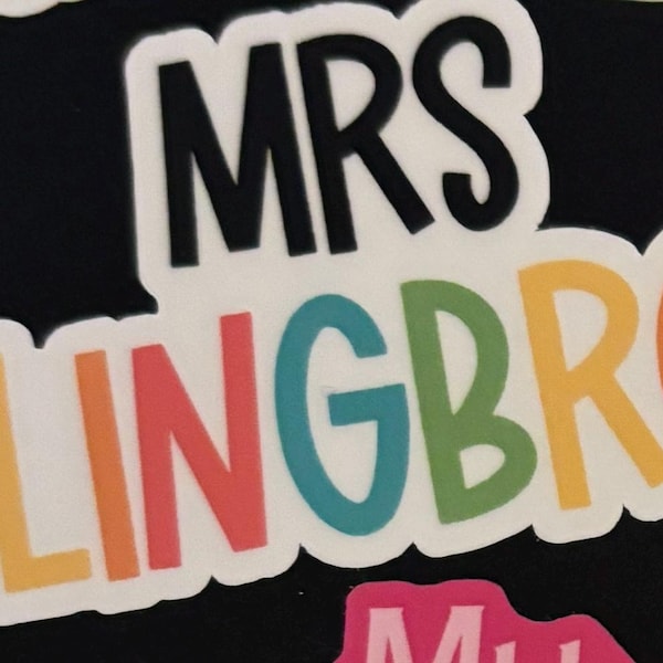 Holographic School Labels Daycare Labels Personalized Waterproof Label ...