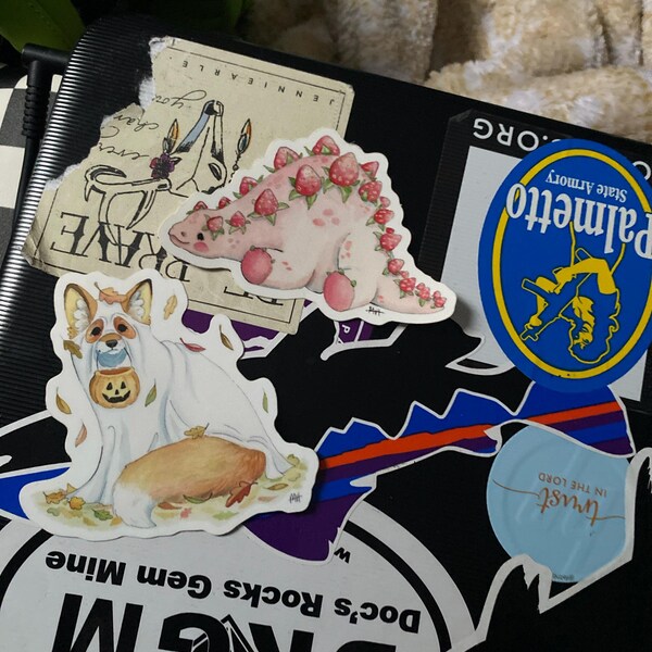 Spooky Ghost Fox Sticker - Etsy