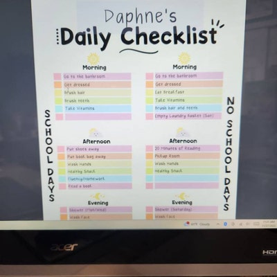 Daily Checklist Template Editable PDF - Etsy