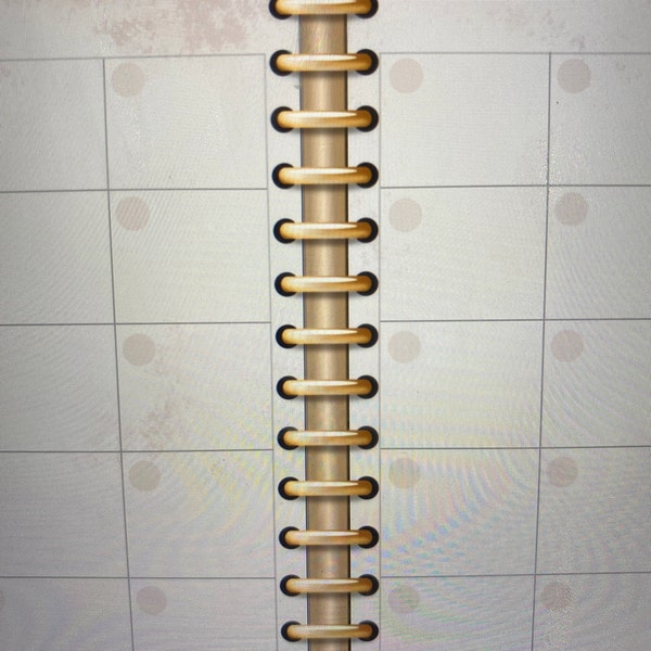 Realistic Binder Rings for Digital Planners Gold Silver Platinum Rose ...